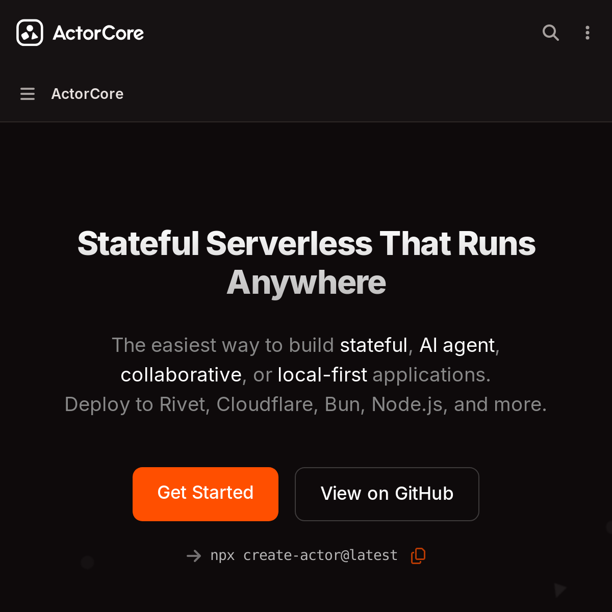 ActorCore | 有状态 Serverless 框架