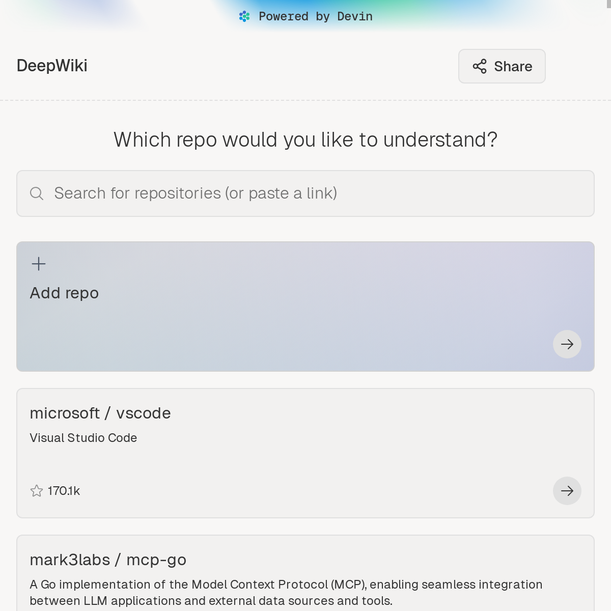 DeepWiki | AI 生成代码库指南