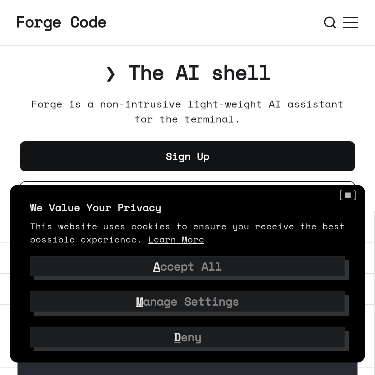 Forge Code | The AI Shell