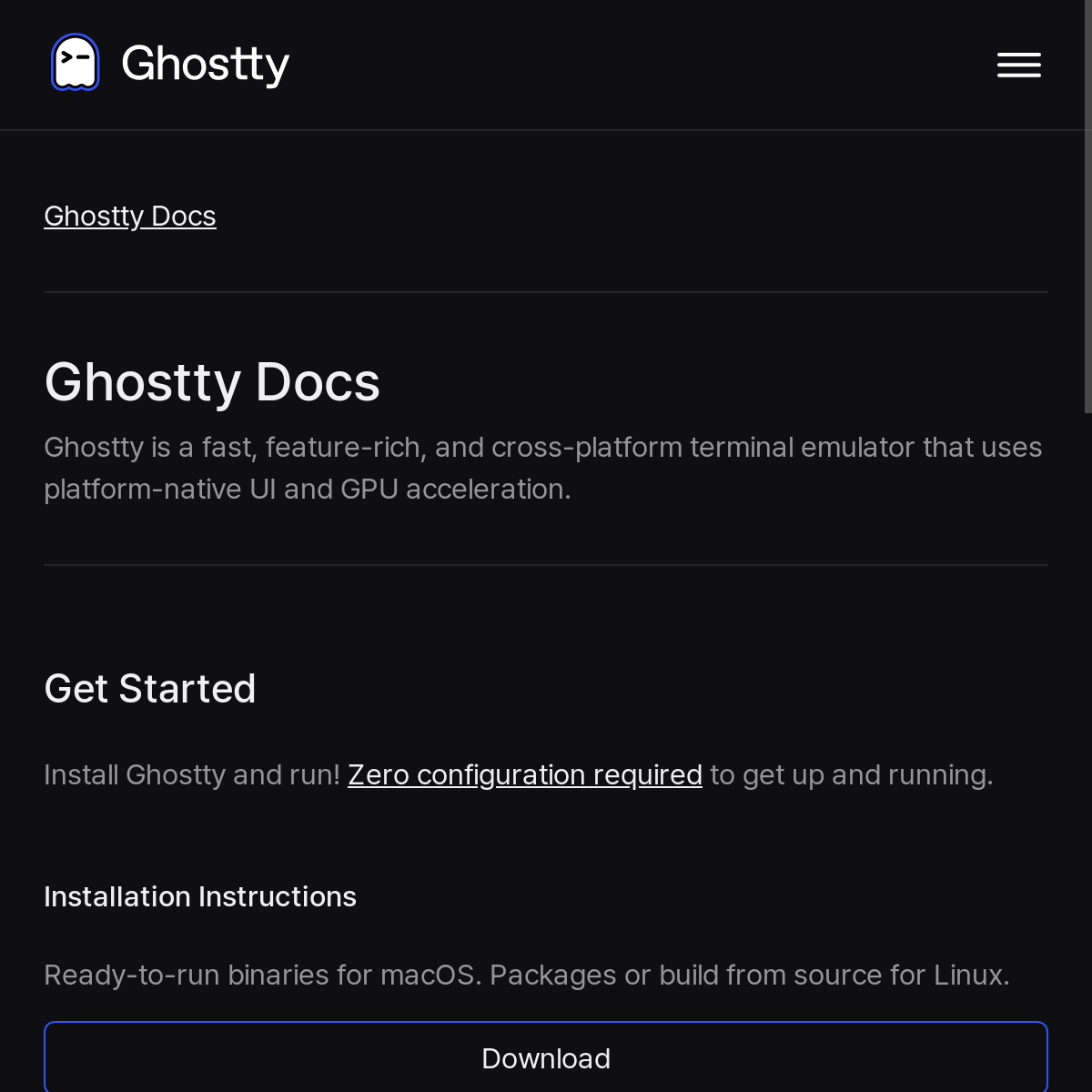 Ghostty | 高性能、功能丰富的跨平台终端