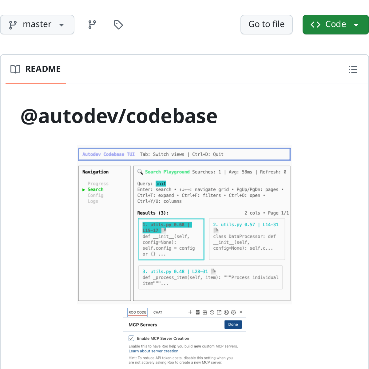autodev-codebase | 开源本地代码codebase mcp