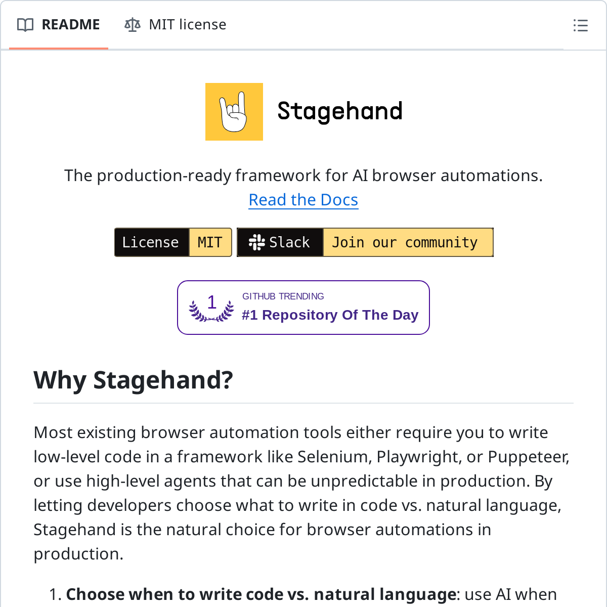 Stagehand | AI web 自动化框架