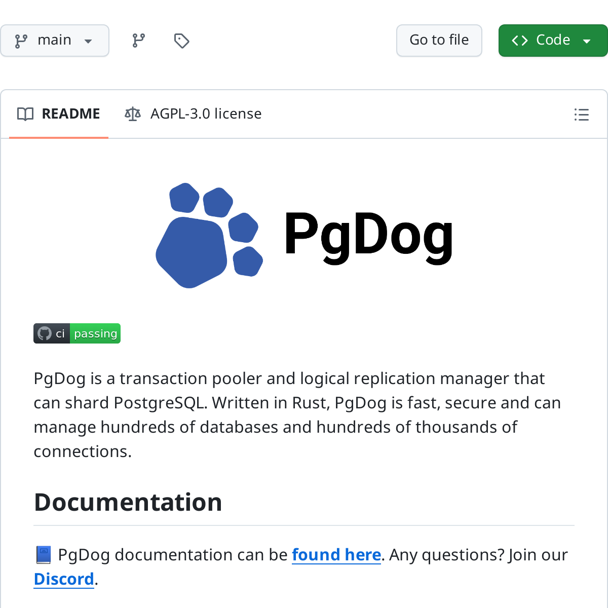 pgdog | PostgreSQL 自动分片方案