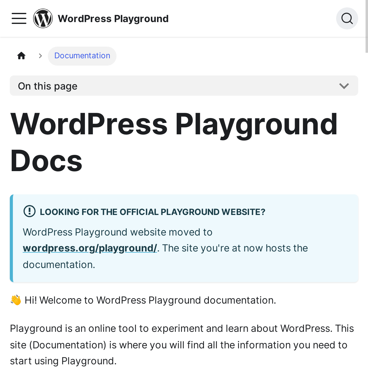 WordPress Playground | WASM WordPress